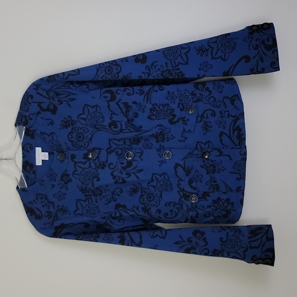 Charter Club | Jackets & Coats | Charter Club Blue W Black Print Blazer ...